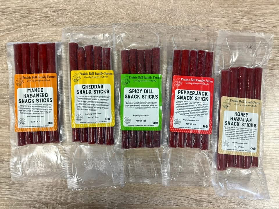 Grass Fed Beef Snack Sticks – Prairie Bell Family Farms LLC